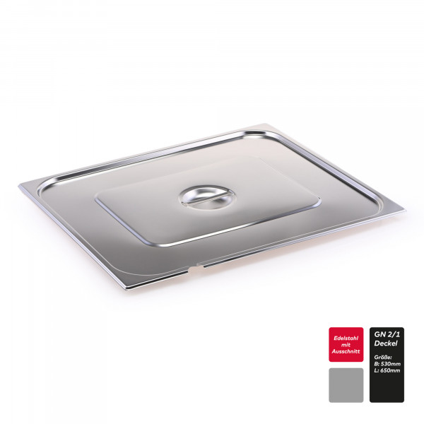 GN Behälter Deckel mit Ausschnitt Gastronorm Edelstahl | GN Deckel | GN ...